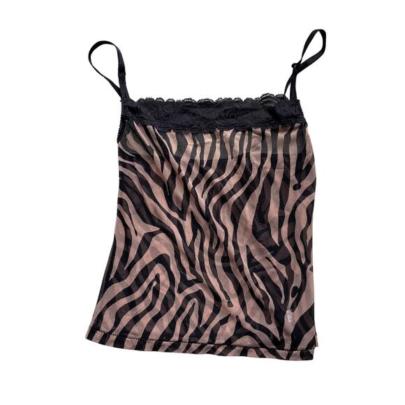barely there | Intimates & Sleepwear | Y2k Zebra Print Sheer Mesh Lace ...